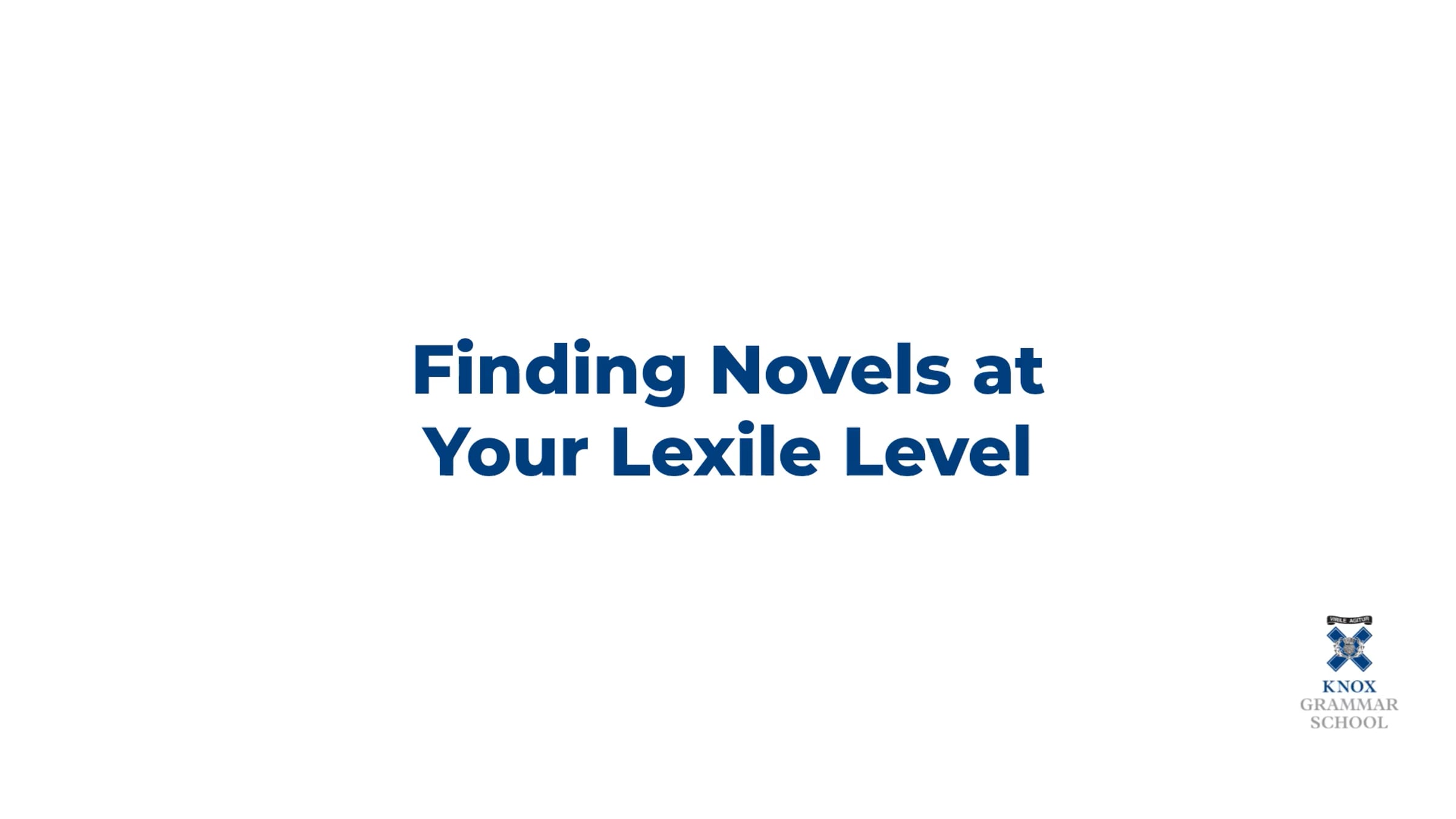 3: Finding Lexile Level Books in Library Catalogue — English