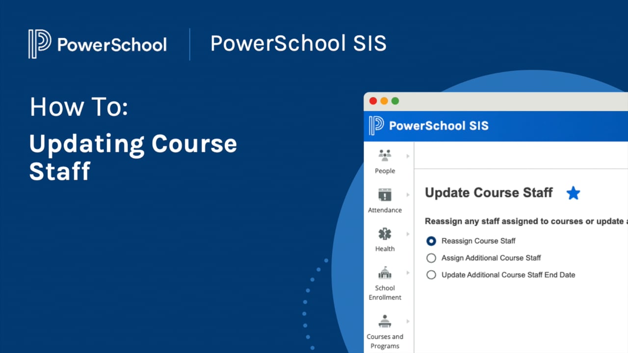 Video: Update Course Staff - PowerSchool Community
