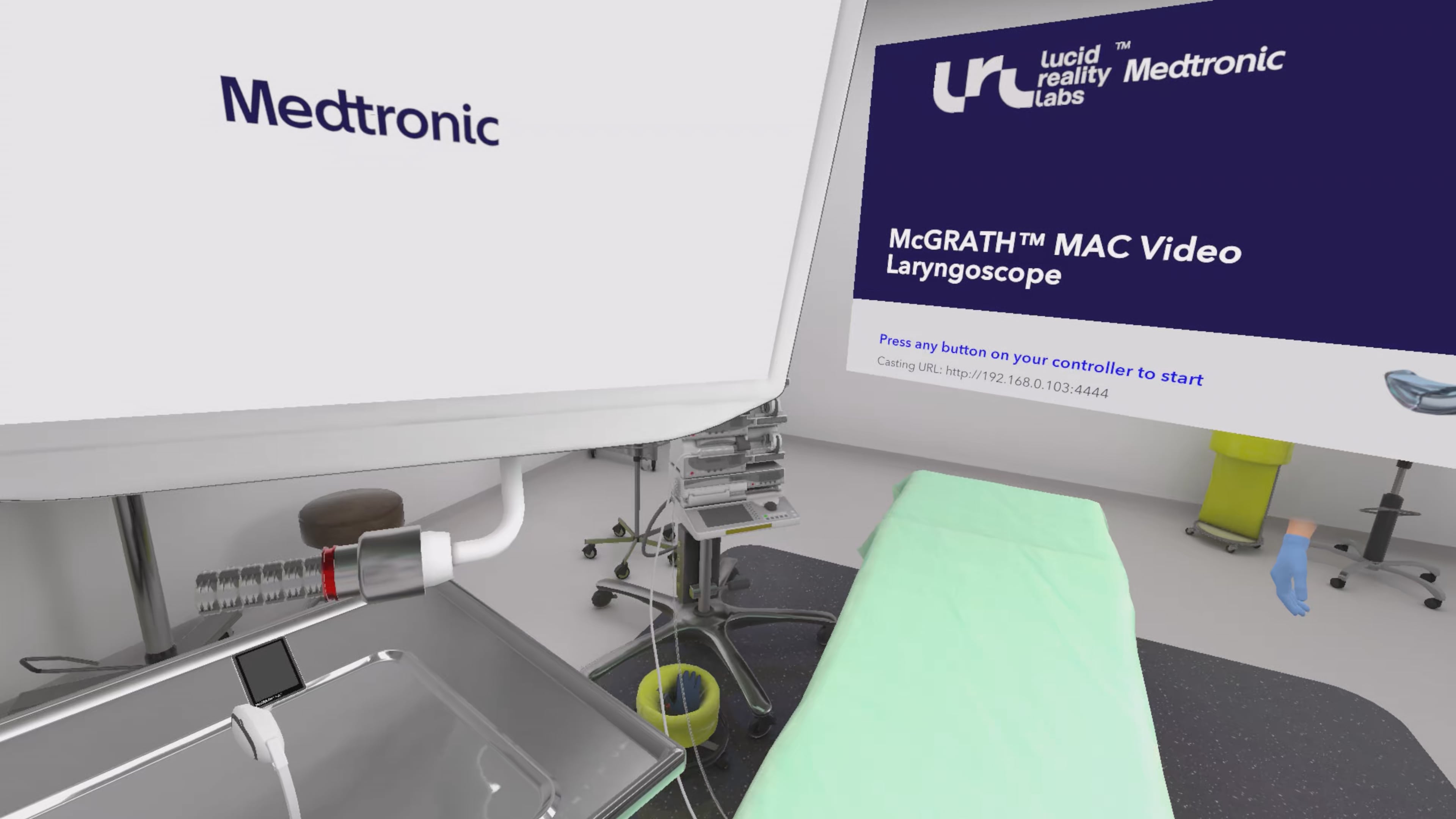 Medtronic VR Intubation simulation AI Medical Agent