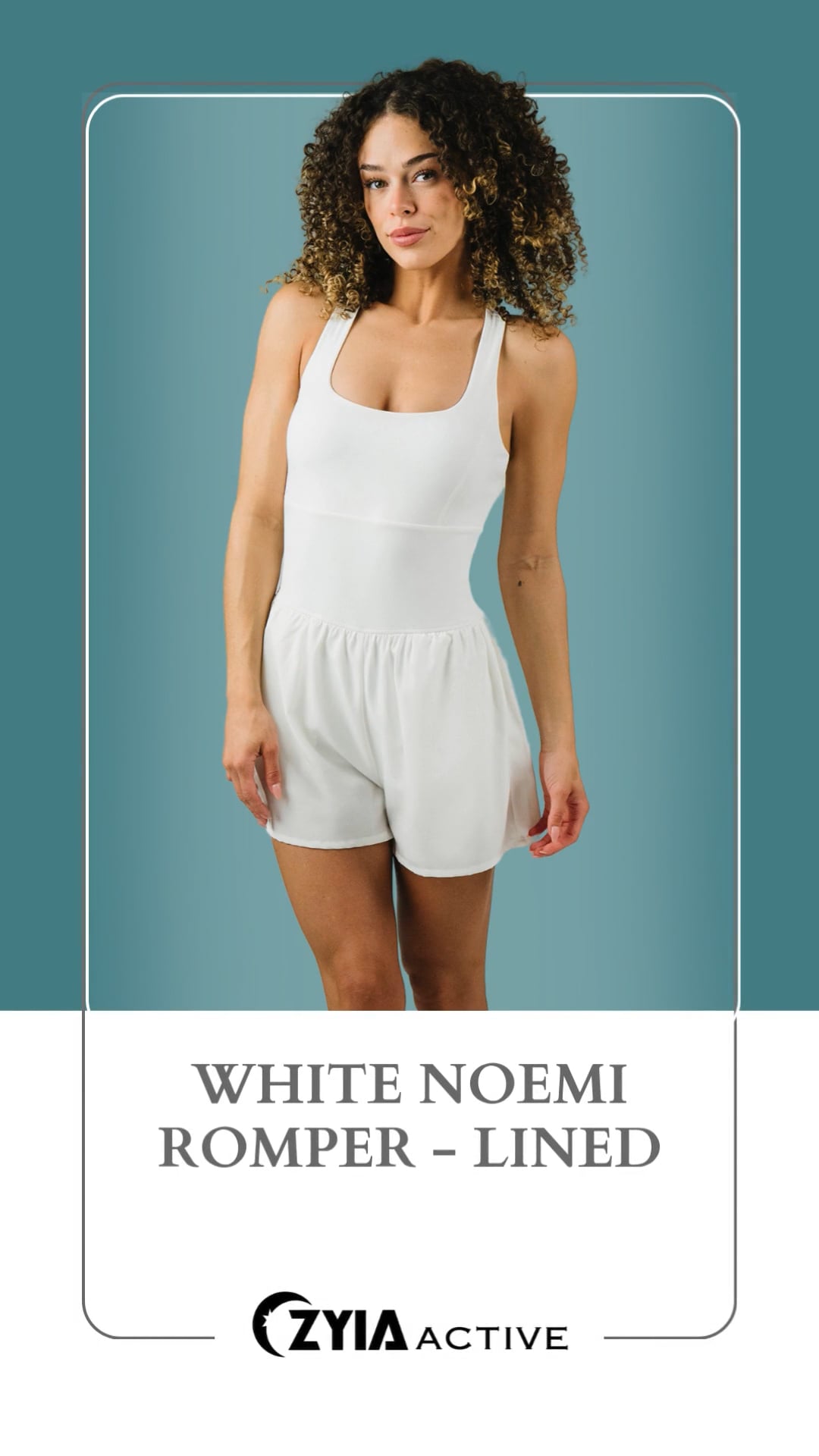 Noemi Romper - Lined | White #7057