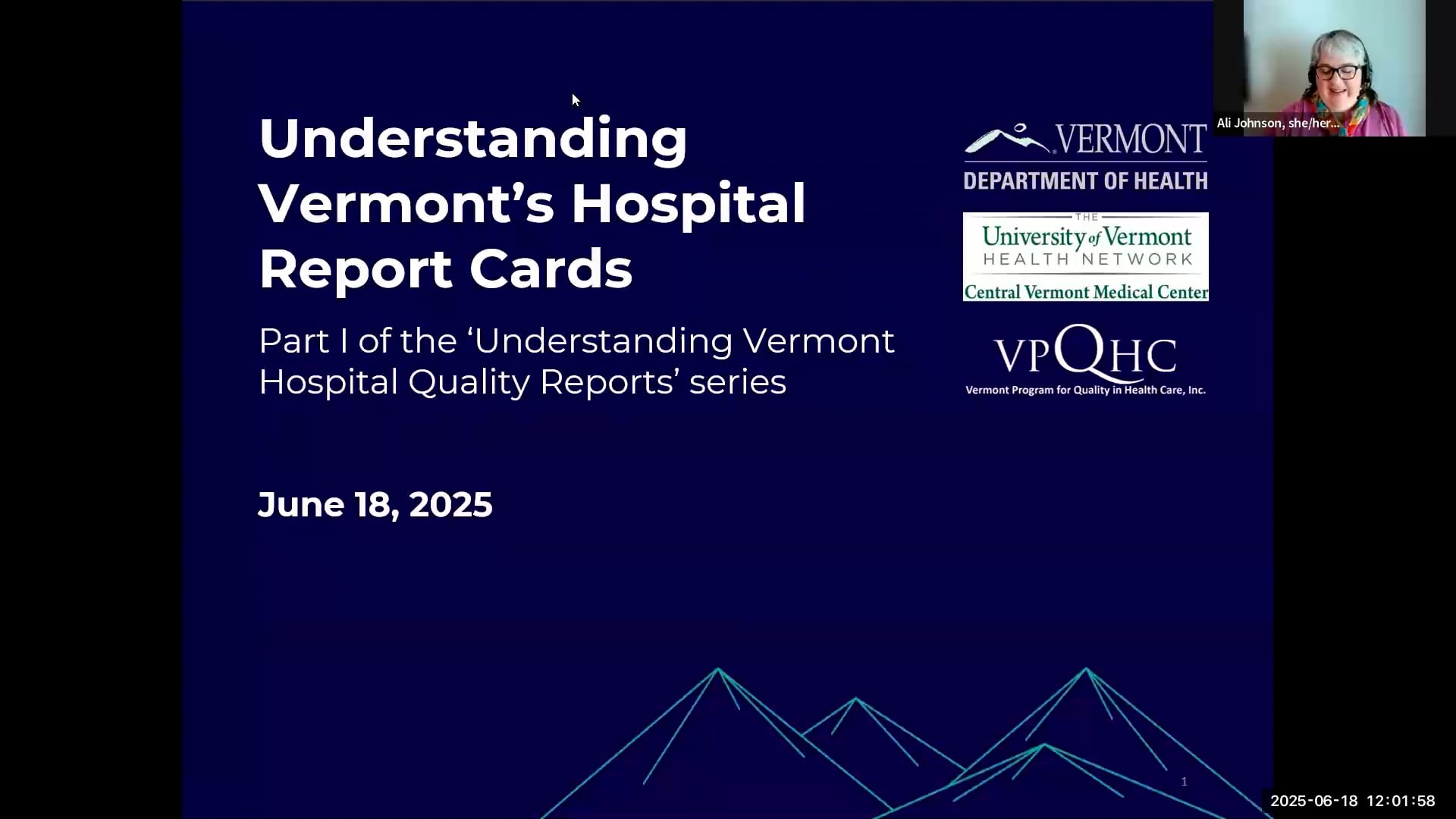 Understanding Vermont's Hospital Report Cards: Part I of the ...