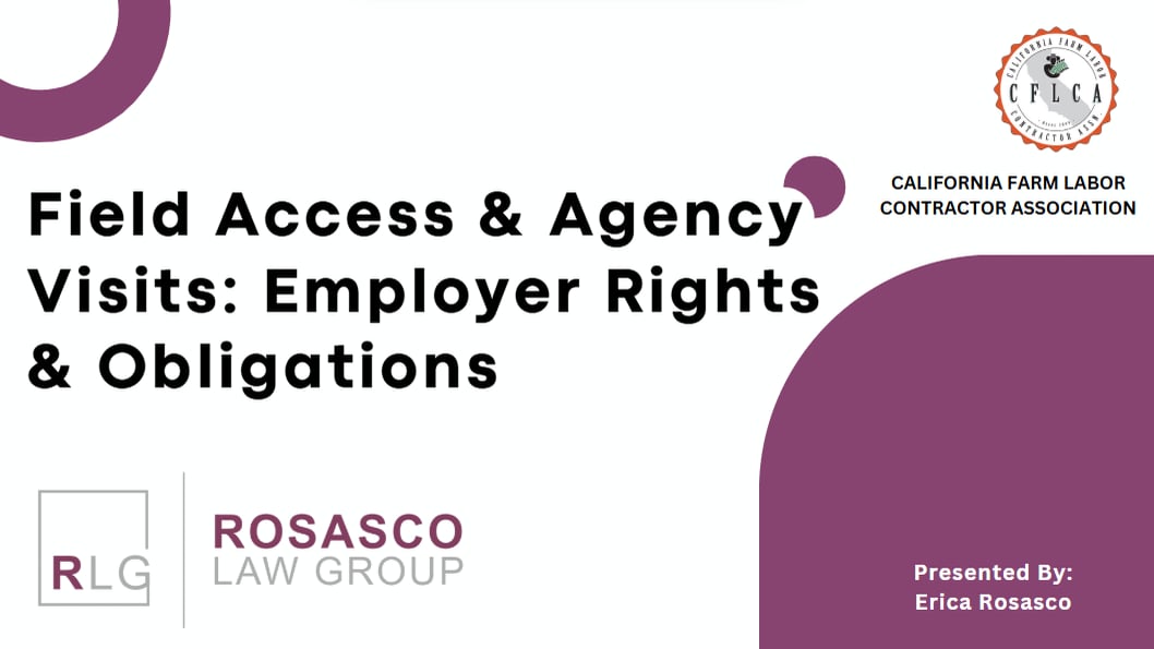 Field Access & Agency Visits: Employer Rights & Obligations