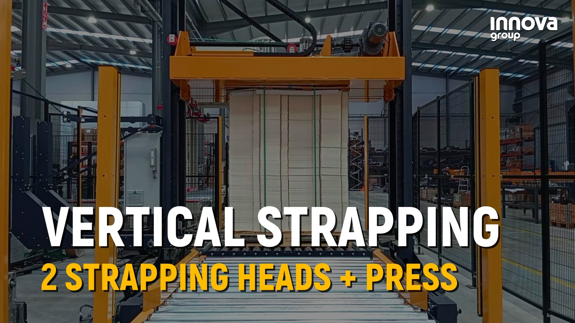 Vertical Strapper: 2 Strapping Heads and Press (Corrugated)