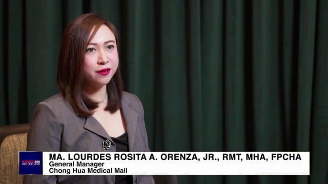 Healthcare Asia Awards 2025 Winner: Ma. Lourdes Rosita A. Orenza, JR., RMT, MHA, FPCHA of Chong ...