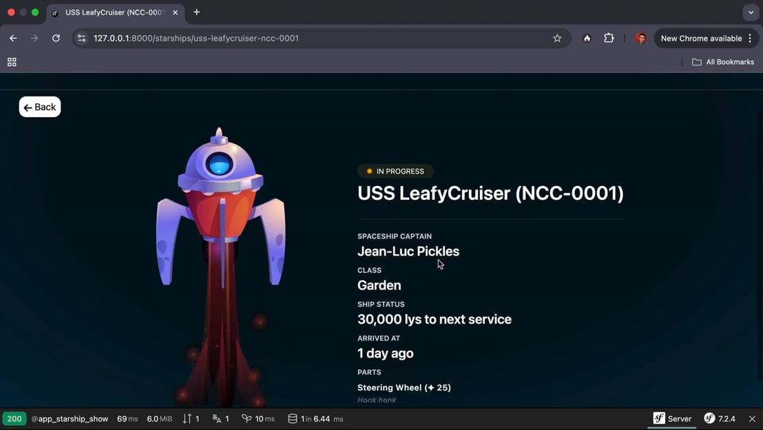 Fetching a Relation's Data > Symfony, Doctrine Relations & Warp Drive Basics | SymfonyCasts