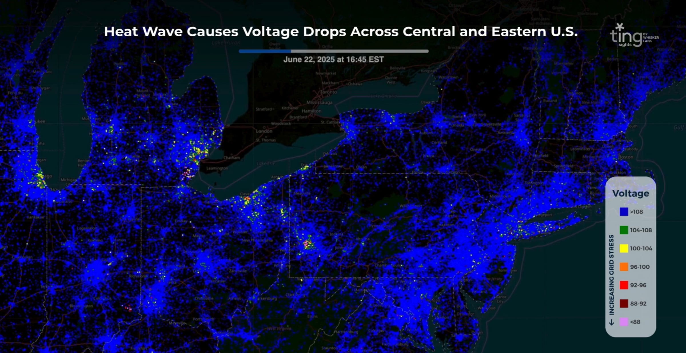 Heat Wave Causes Voltage Drops Across Central and Eastern U.S. - June 2025