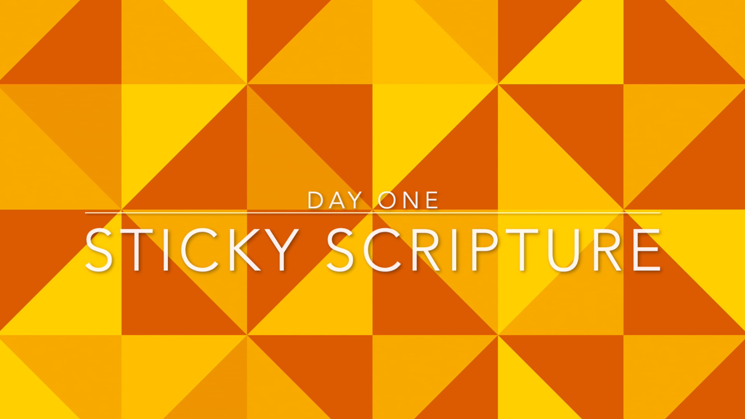 STICKY SCRIPTURE - FIVE DAYS