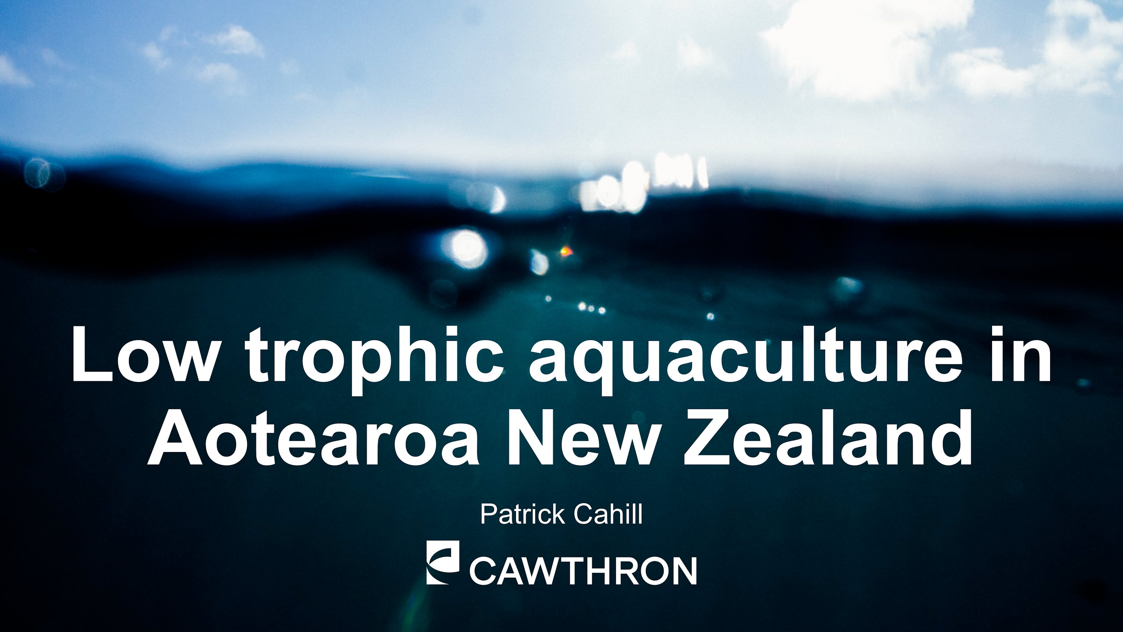 Science Talk: Low trophic aquaculture in Aotearoa New Zealand