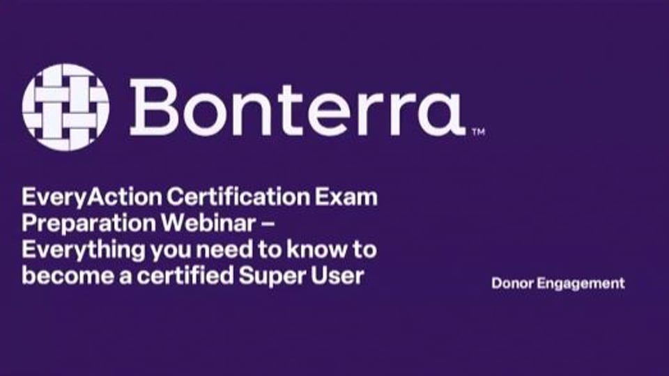 Getting Started with EveryAction | Bonterra