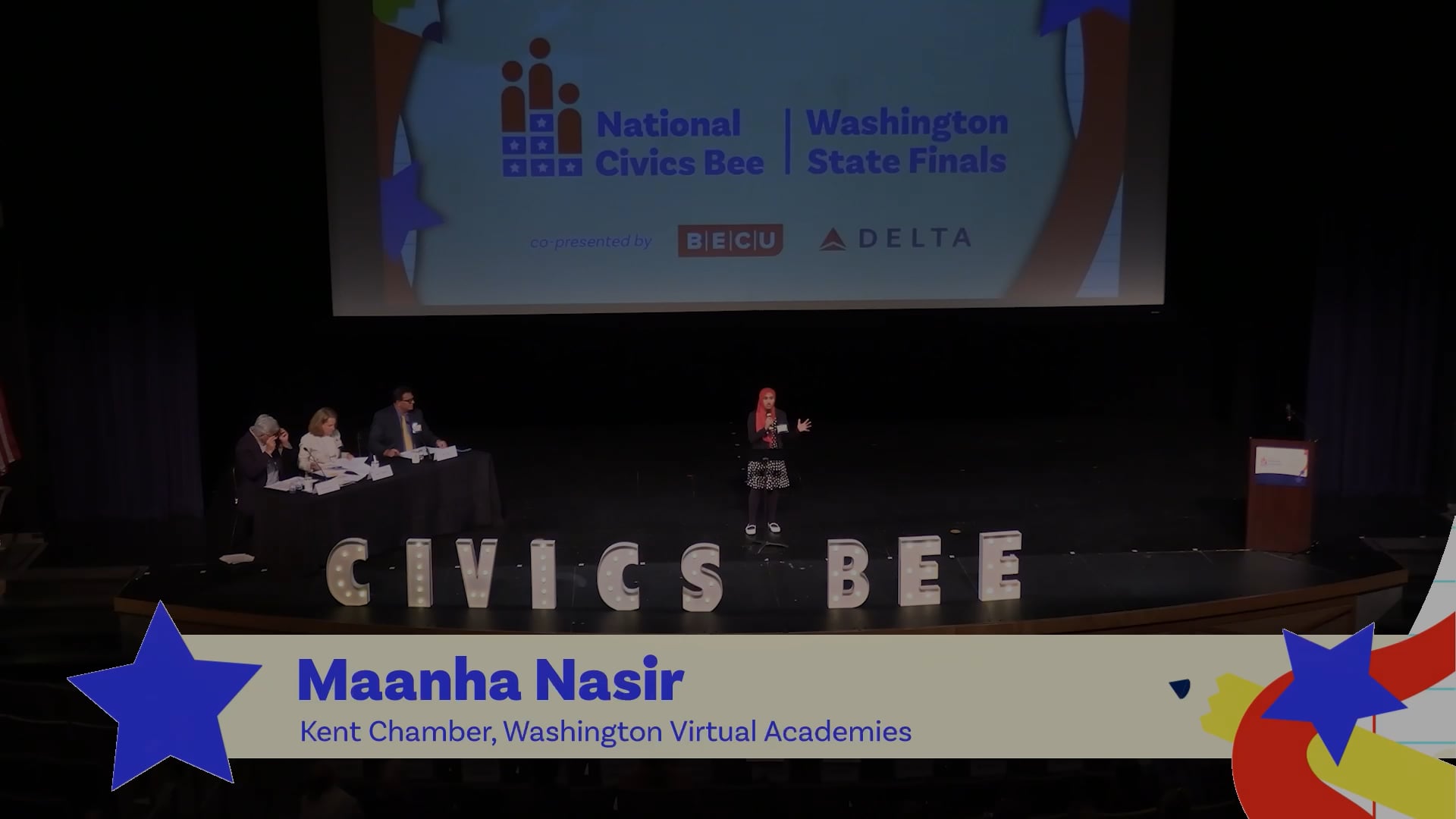National Civics Bee Washington State Finals 2025: Finalist Maanha Nasir