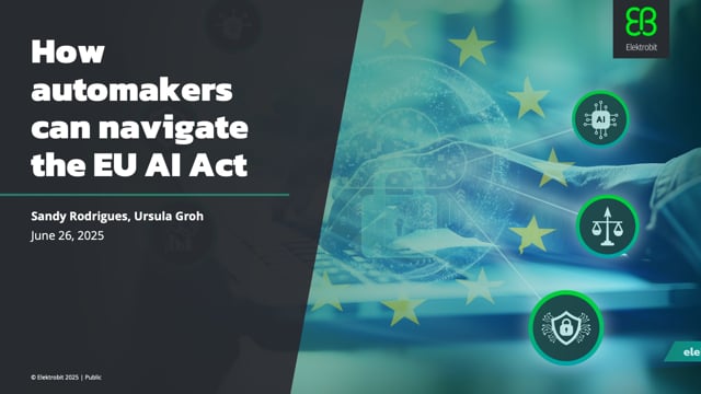 How automakers can navigate the EU AI Act - Mobex