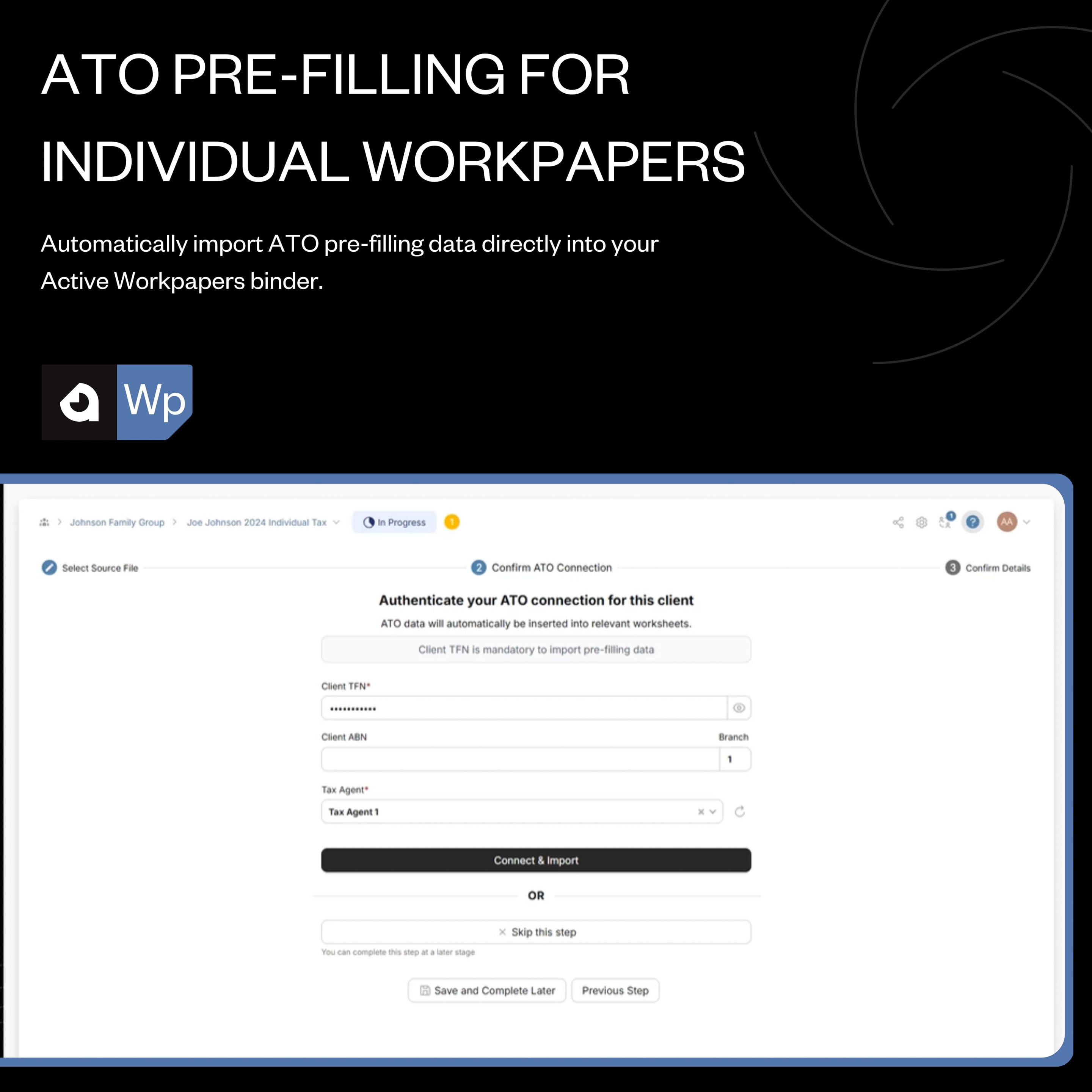 ATO pre-filling for individual workpapers - Active Workpapers