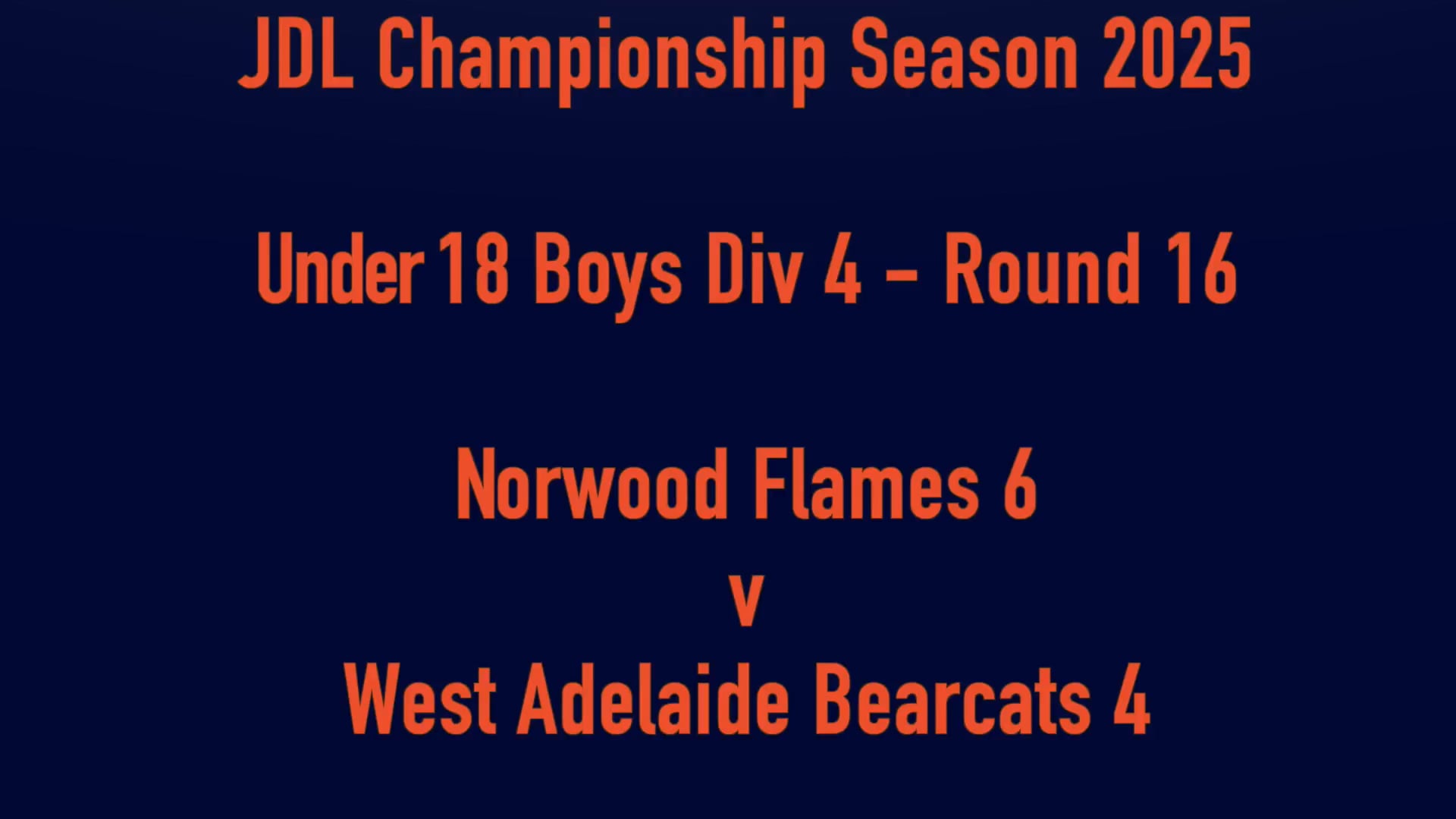 Norwood 6 v West 4 - Round 16 - JDL Championship Season 2025