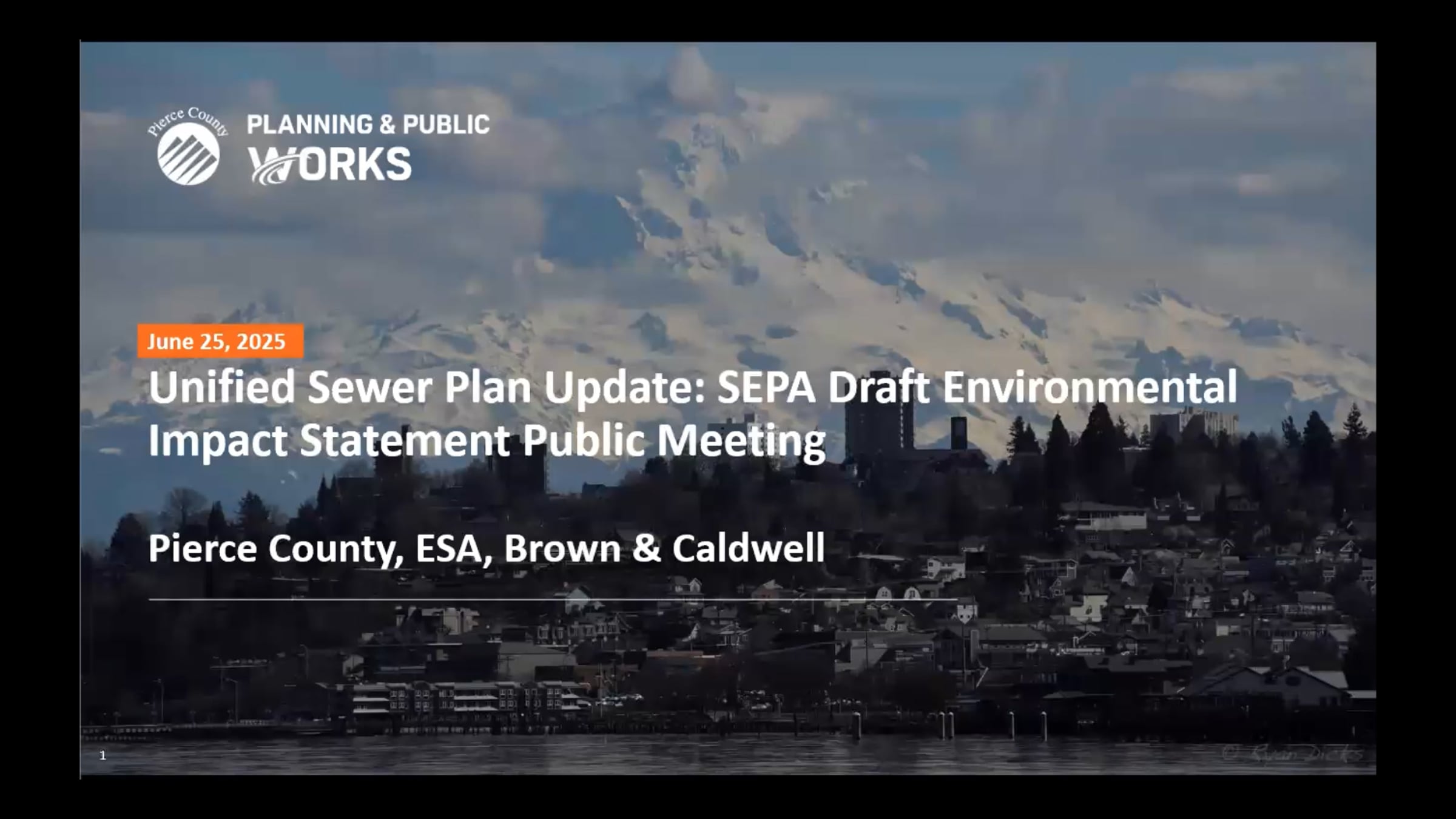 Unified Sewer Plan Draft Programmatic Environmental Impact Statement ...