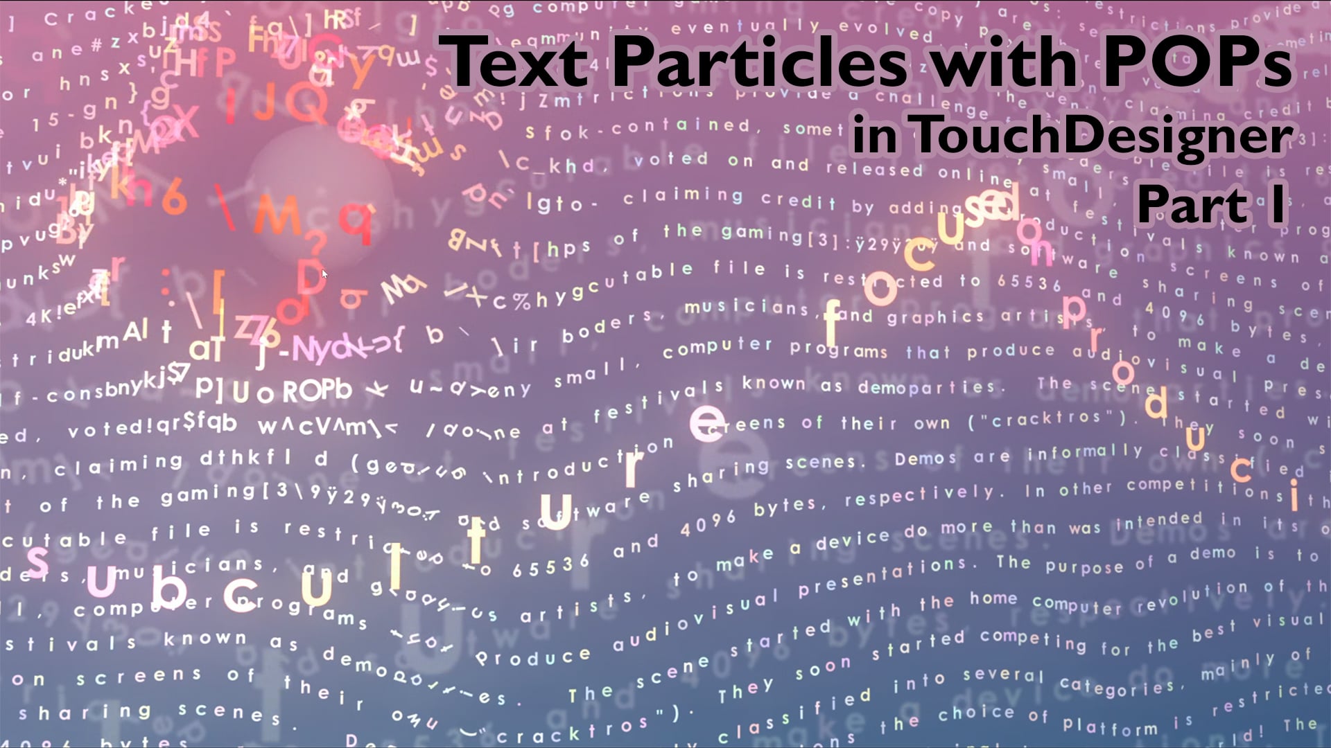 Text particles with POPs [TouchDesigner] - Part 1