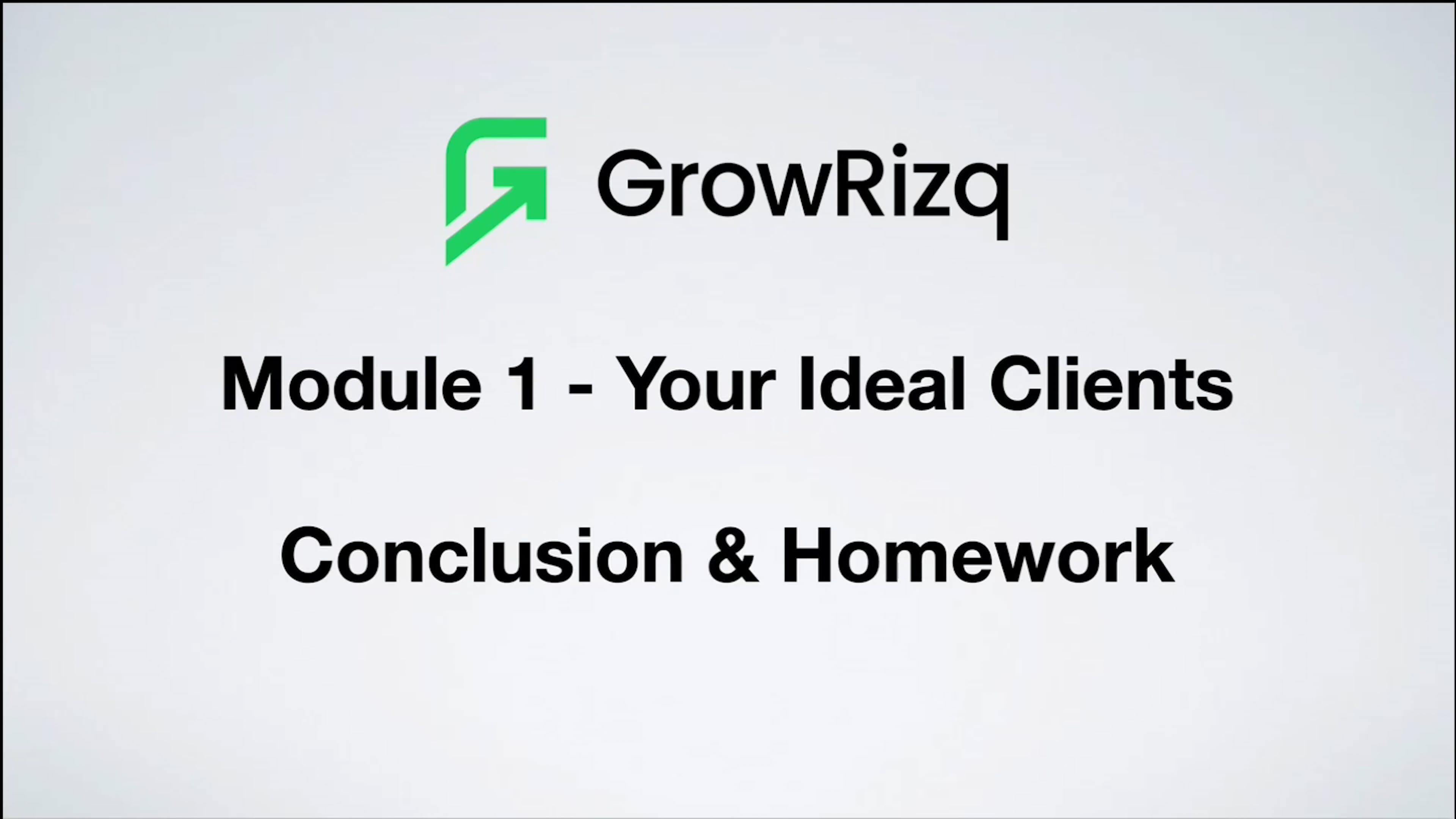 Module 1 - Conclusion