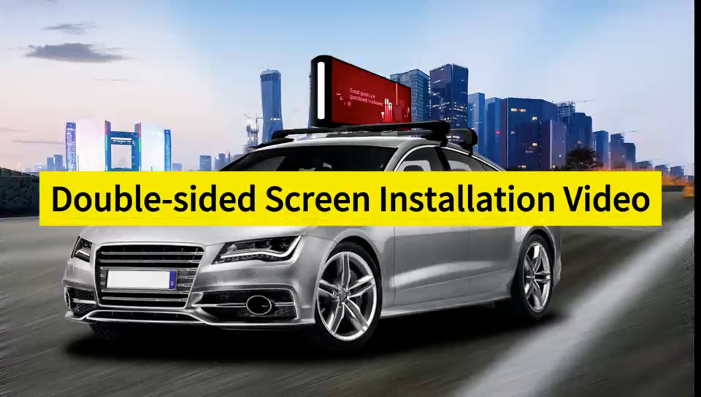 Taxi Bi-side screen VST-B Installation video