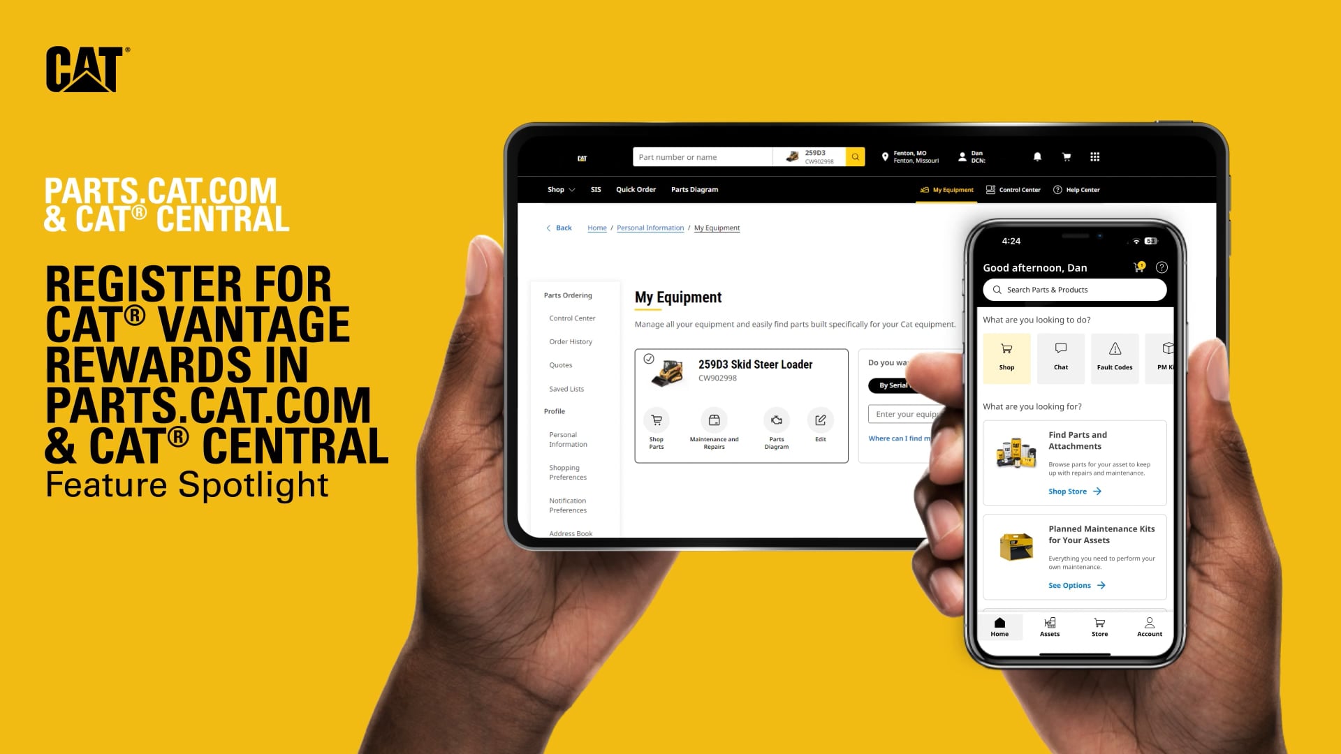 Cat Vantage Rewards Registration