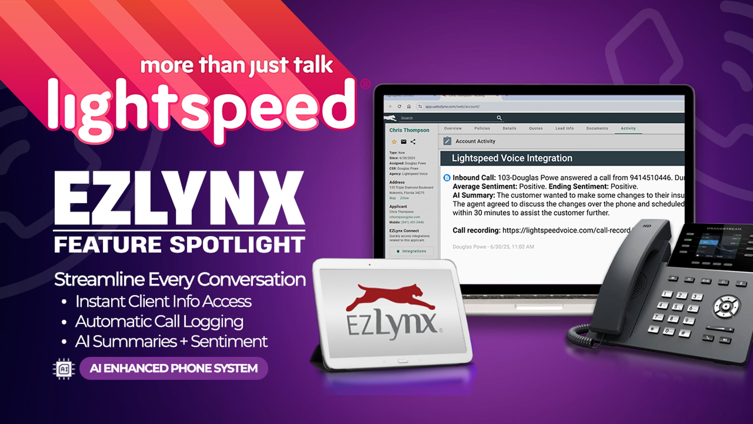 EZLynx + Lightspeed Voice | Call Popups, Recordings, and More | Videos ...