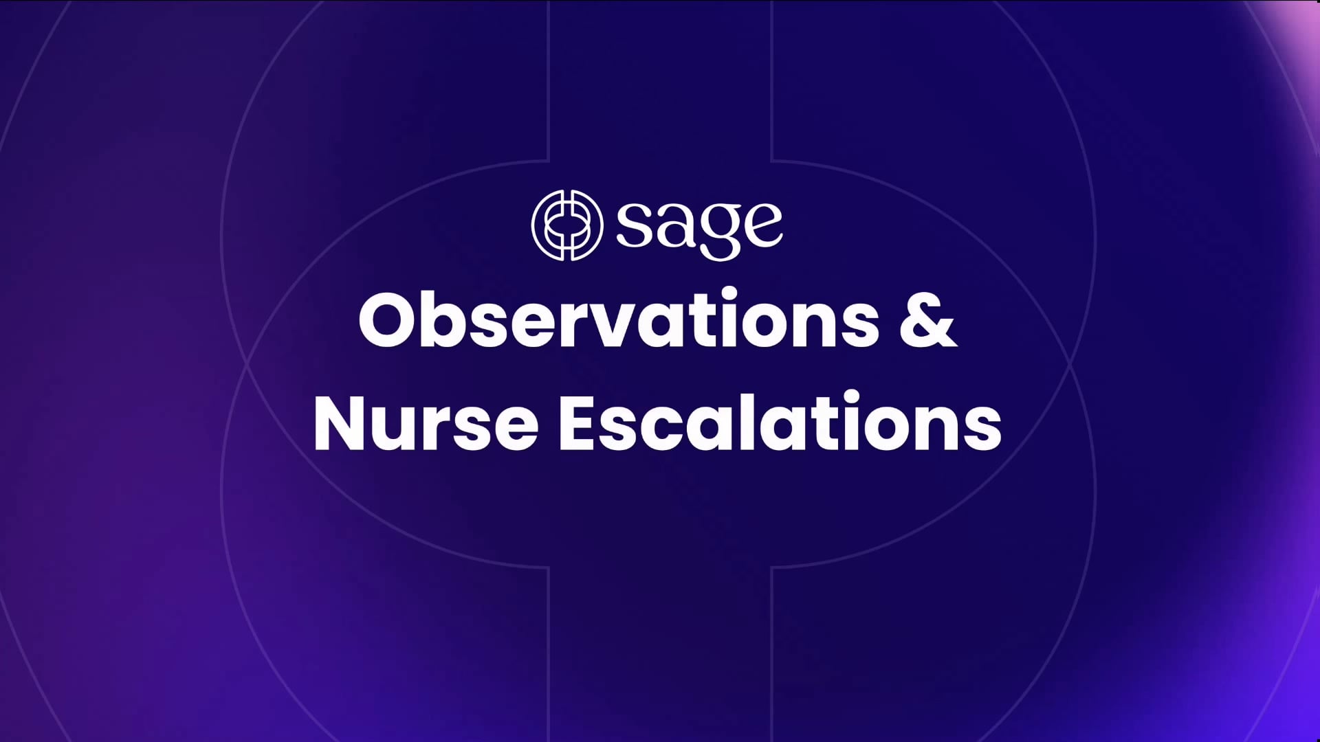 Observations with Nurse Escalations