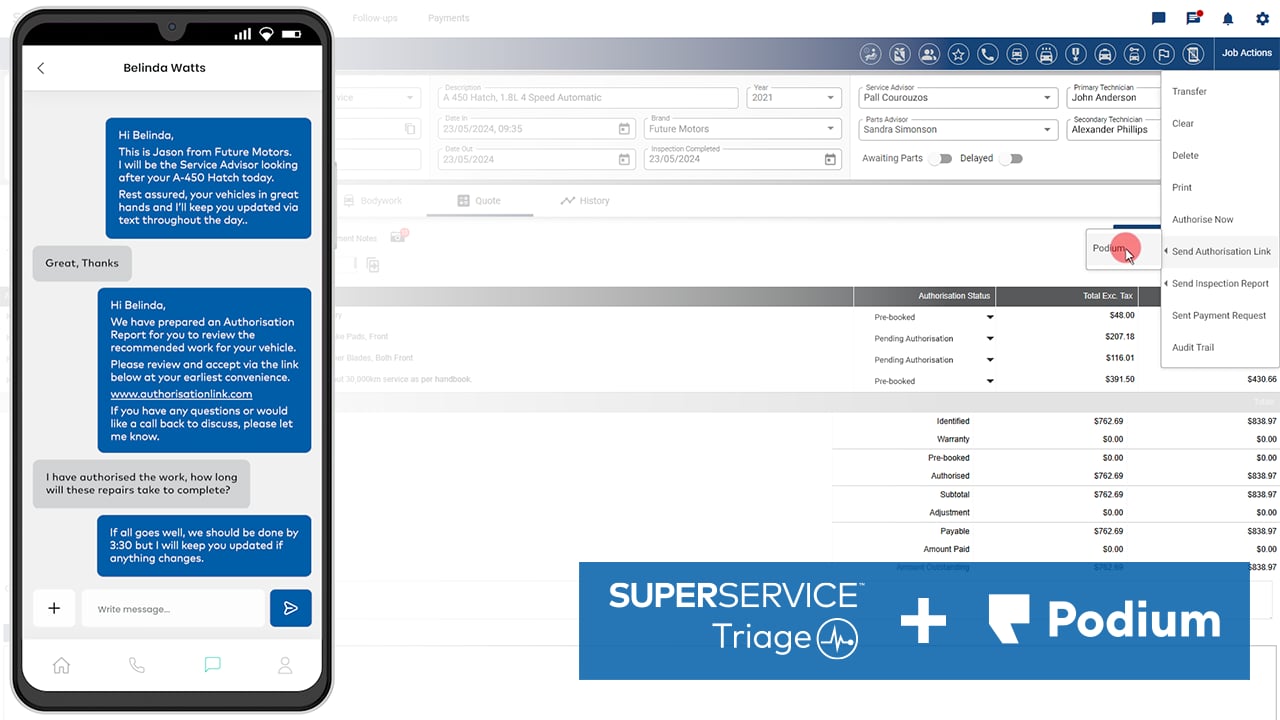 Superservice Triage - Podium Integration