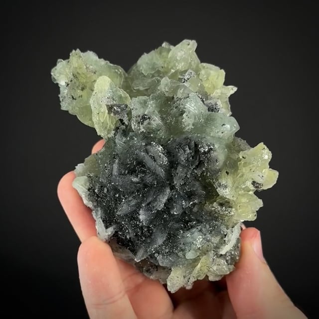 Prehnite with Tanzanite & Graphite | Merelani Hills, Lelatema Mtns ...