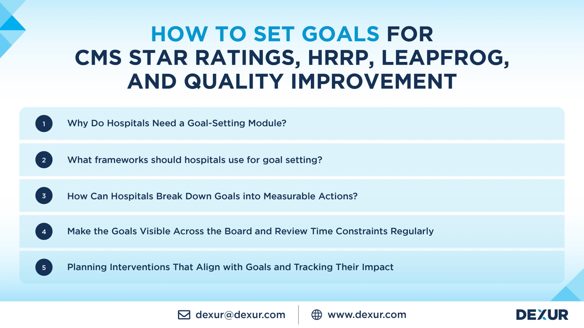 Webinar 9: How to Set Goals for CMS Star Ratings, HRRP, Leapfrog, and ...