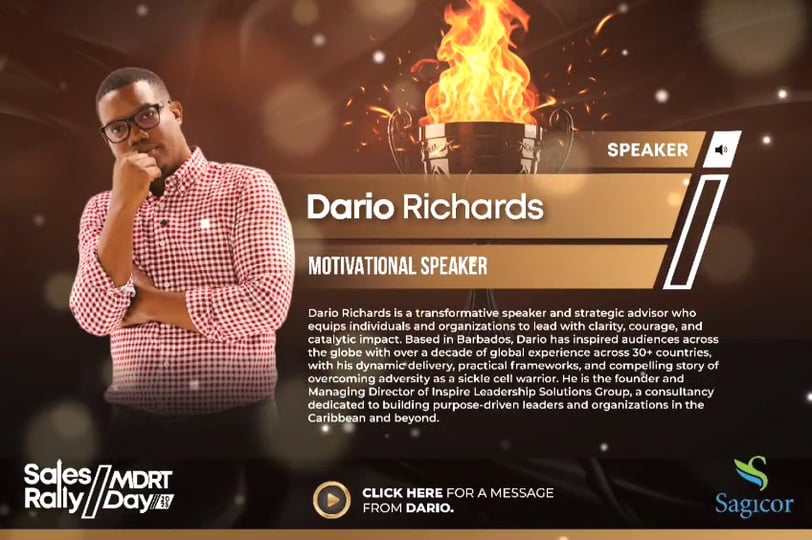 Dario Richards is coming to the TT Sales Rally MDRT Day