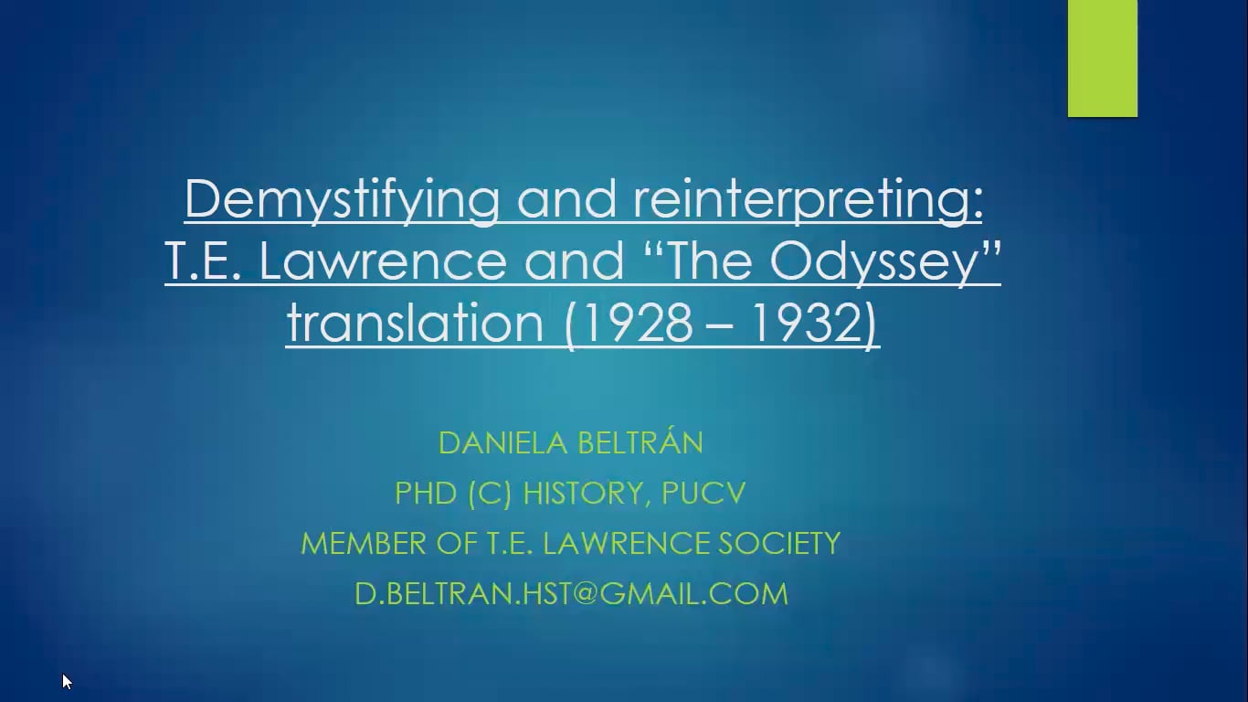 Reinterpreting and Demystifying: T.E. Lawrence and the "Odyssey ...