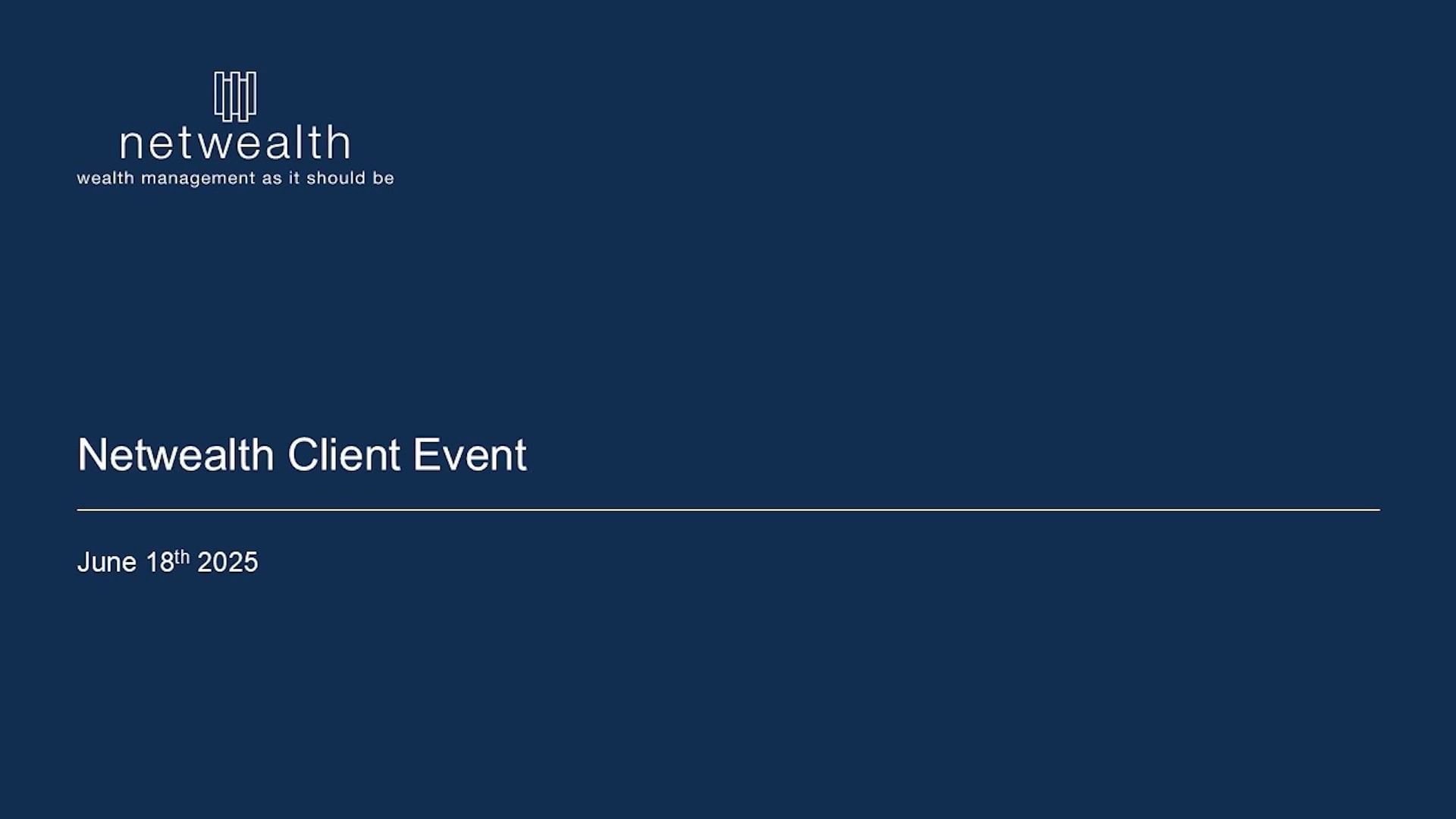 Netwealth 2025 Annual Event