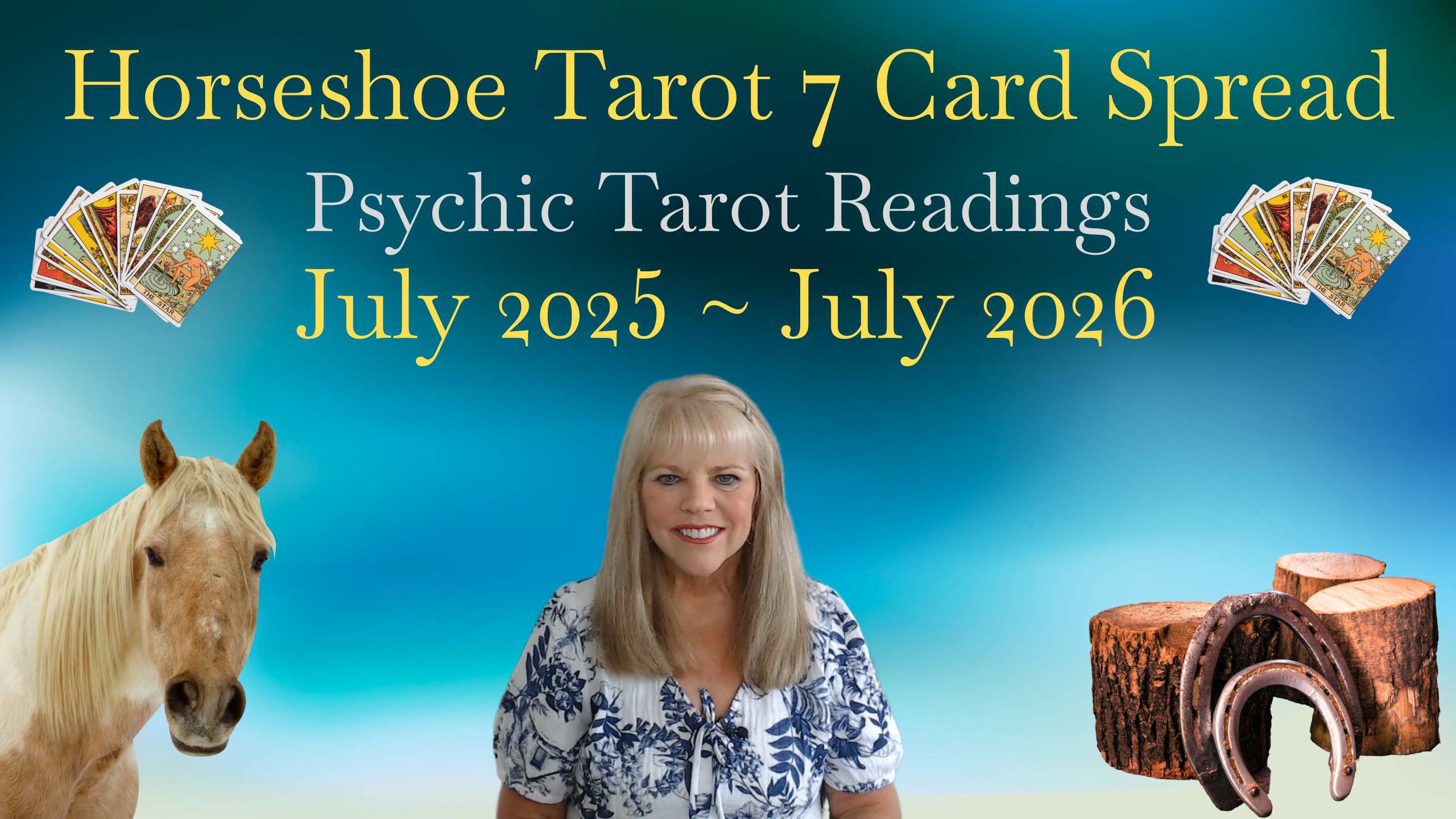 Watch Horseshoe Tarot 7 Card Spread Psychic Tarot Reading for July 2025 - July 2026 by Pam ...