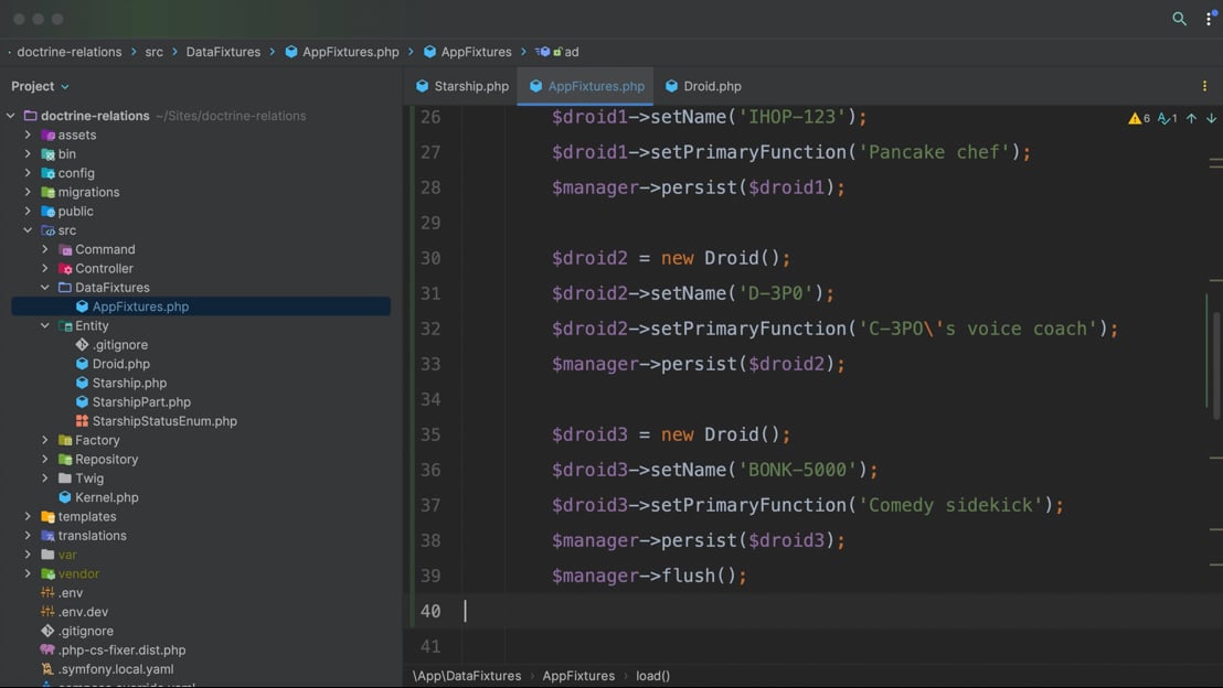 Setting Many To Many Relations > Symfony, Doctrine Relations & Warp Drive Basics | SymfonyCasts