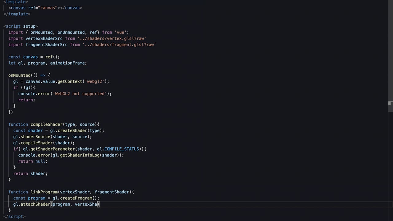 Bootstrapping a WebGL Vue component