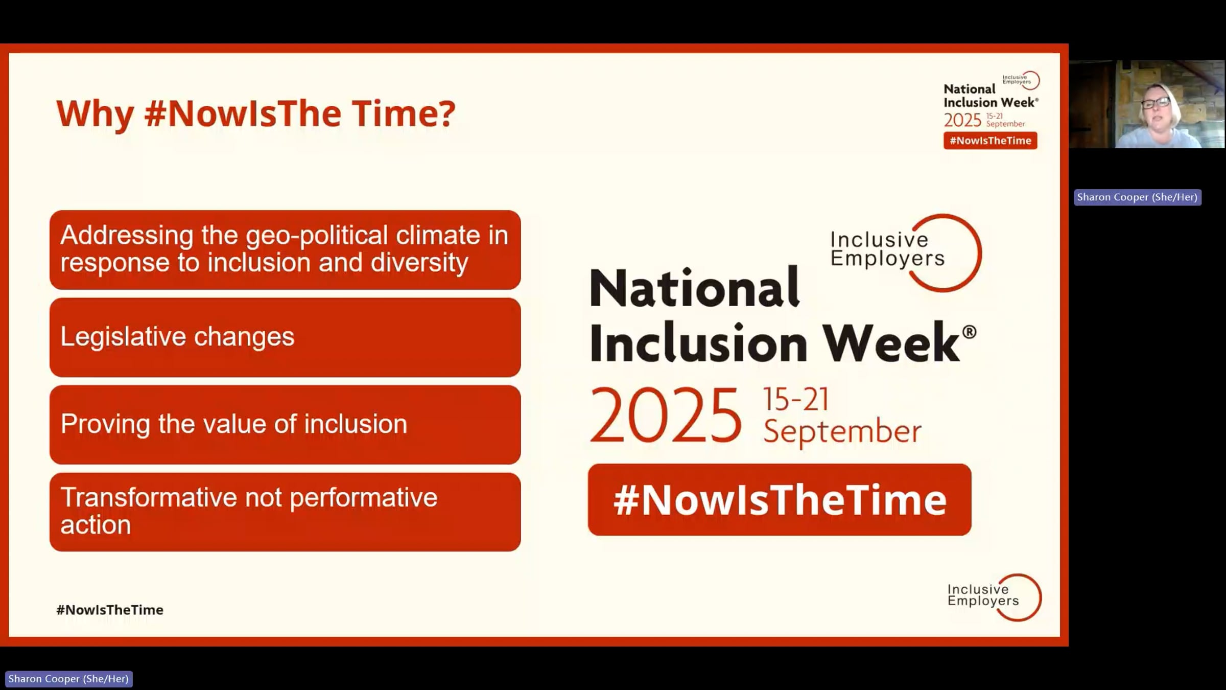 National Inclusion Week 2025 theme - Now is the time