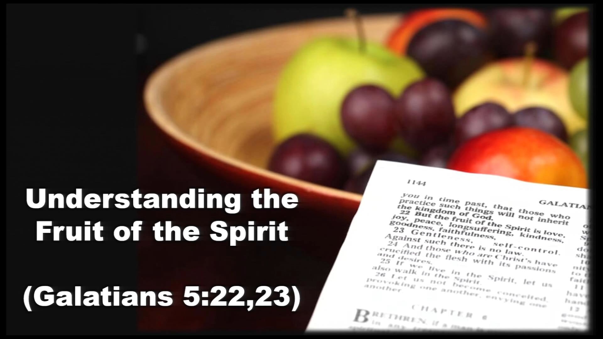 Understanding the Fruits of the Spirit - Gal. 5:22,23