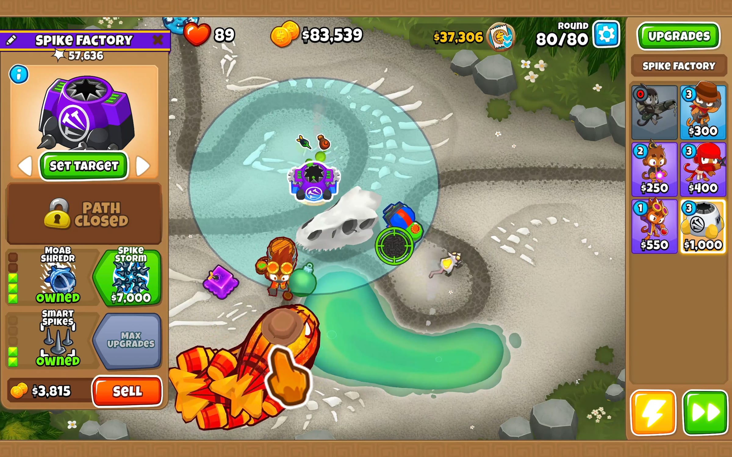 CT76: BBC in $12520 (Bloon Dissolver and MOAB SHREDR to r80 on Streambed)