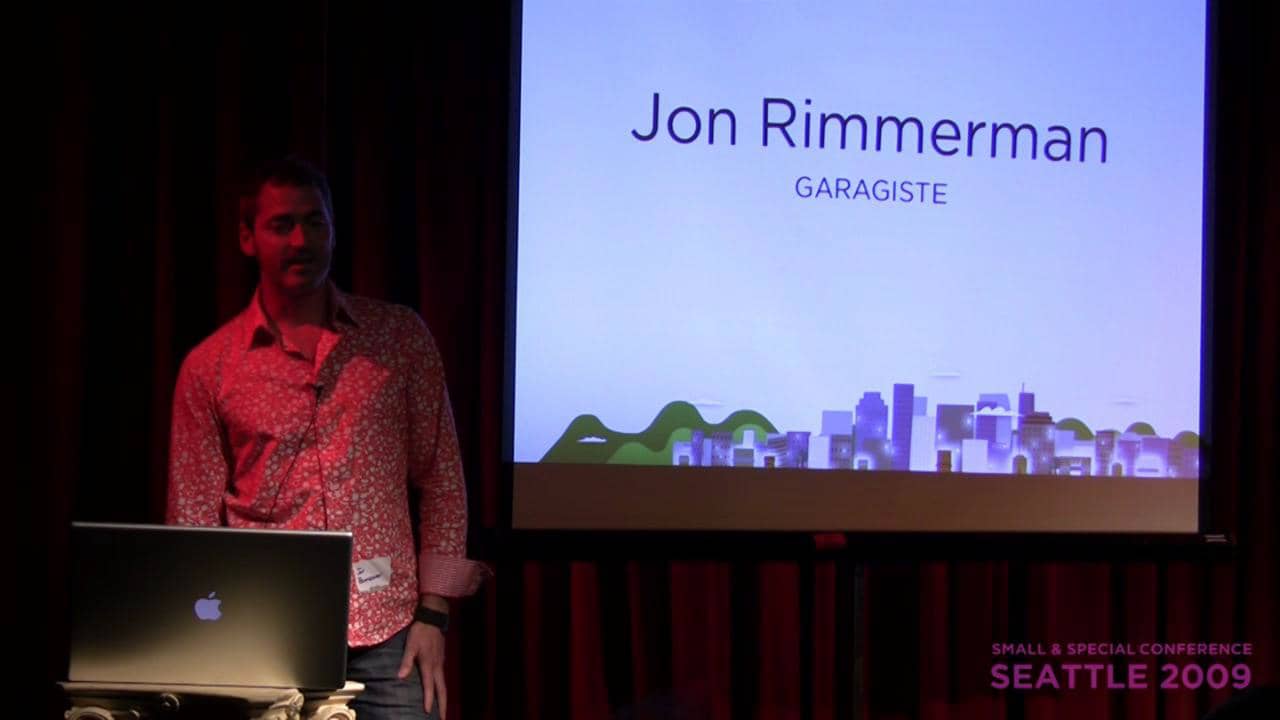 Jon Rimmerman - Garagiste - Small and Special 2009 on Vimeo