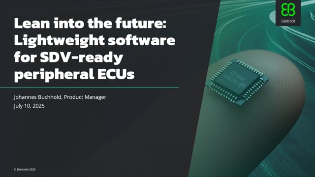 Lean into the future: Lightweight software for SDV-ready peripheral ECUs - Mobex