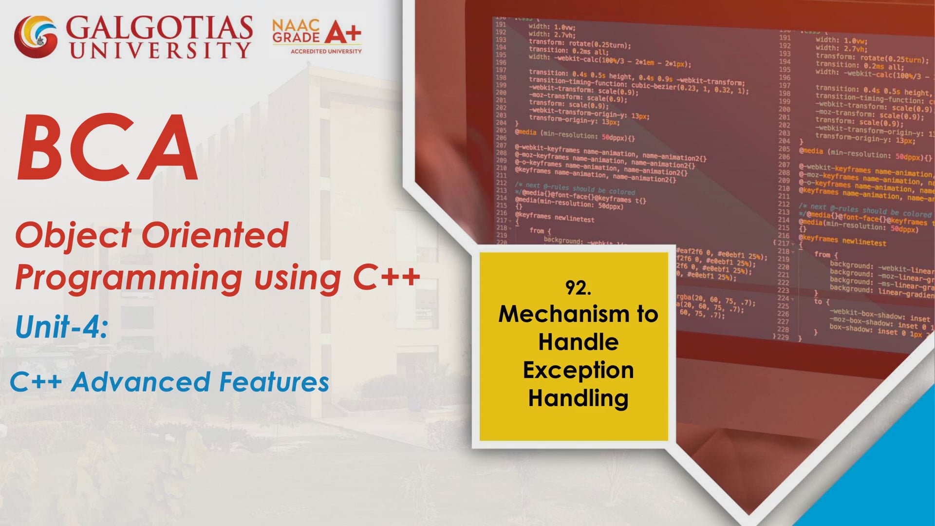 BCA_2nd_Object Oriented Programming using C++_U4_92.Mechanism to Handle Exception Handling-copy ...