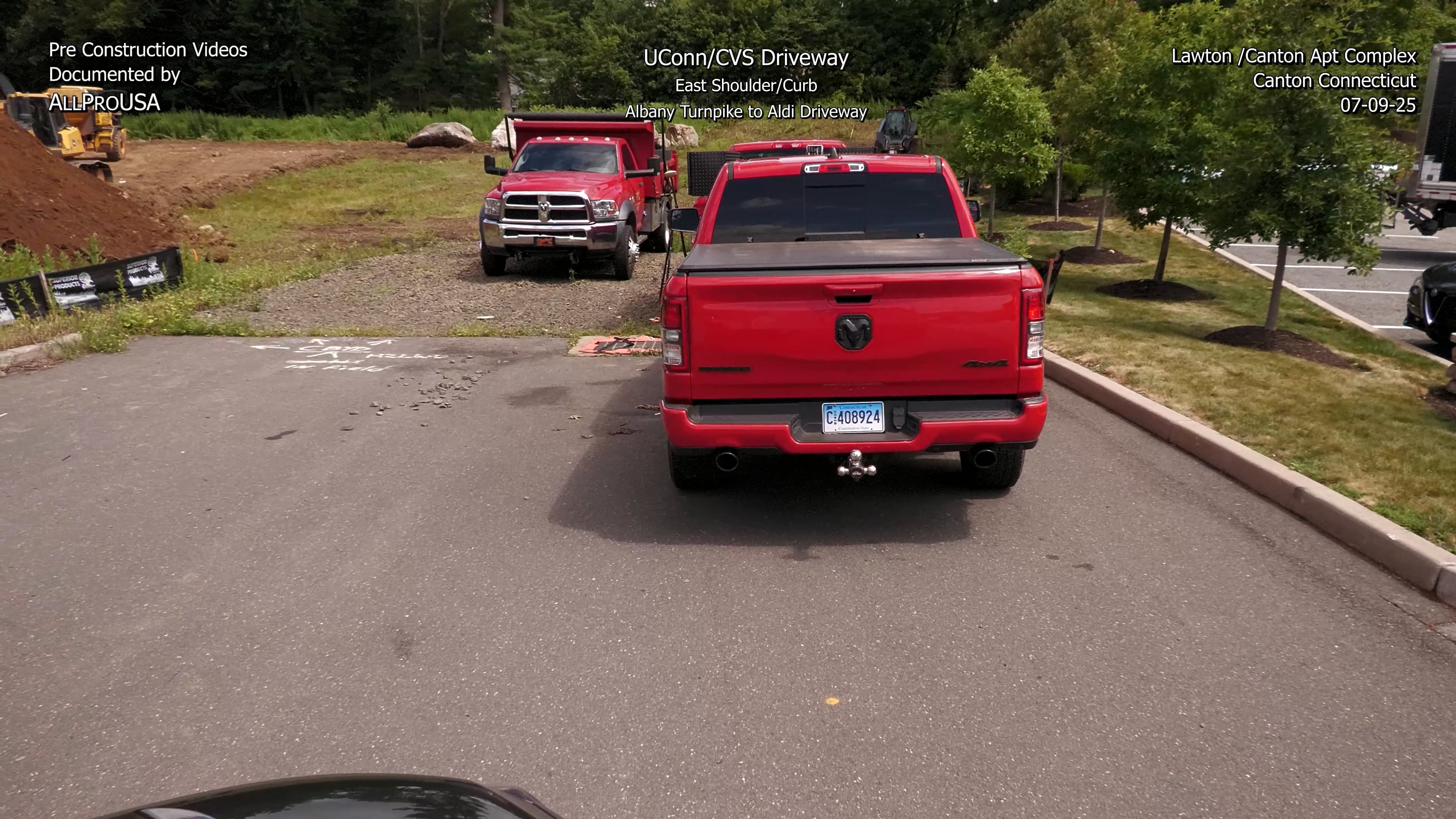 UConn-CVS Driveway - East Shoulder - Curb