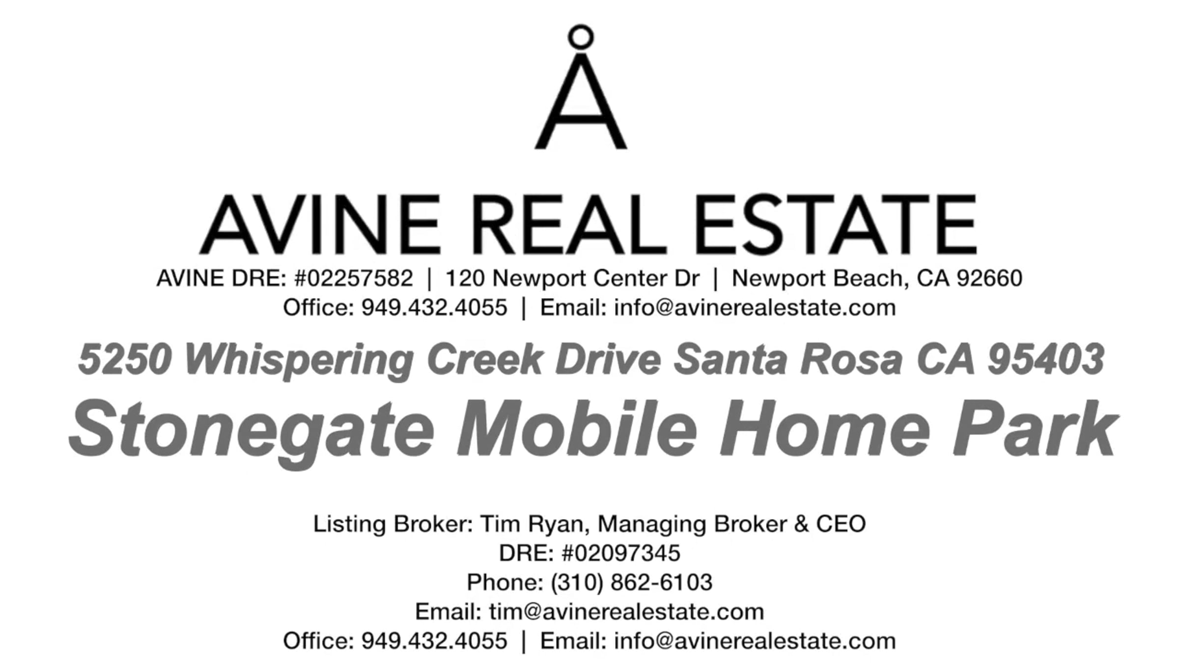 Stonegate Mobile Home Park - Santa Rosa CA 95403