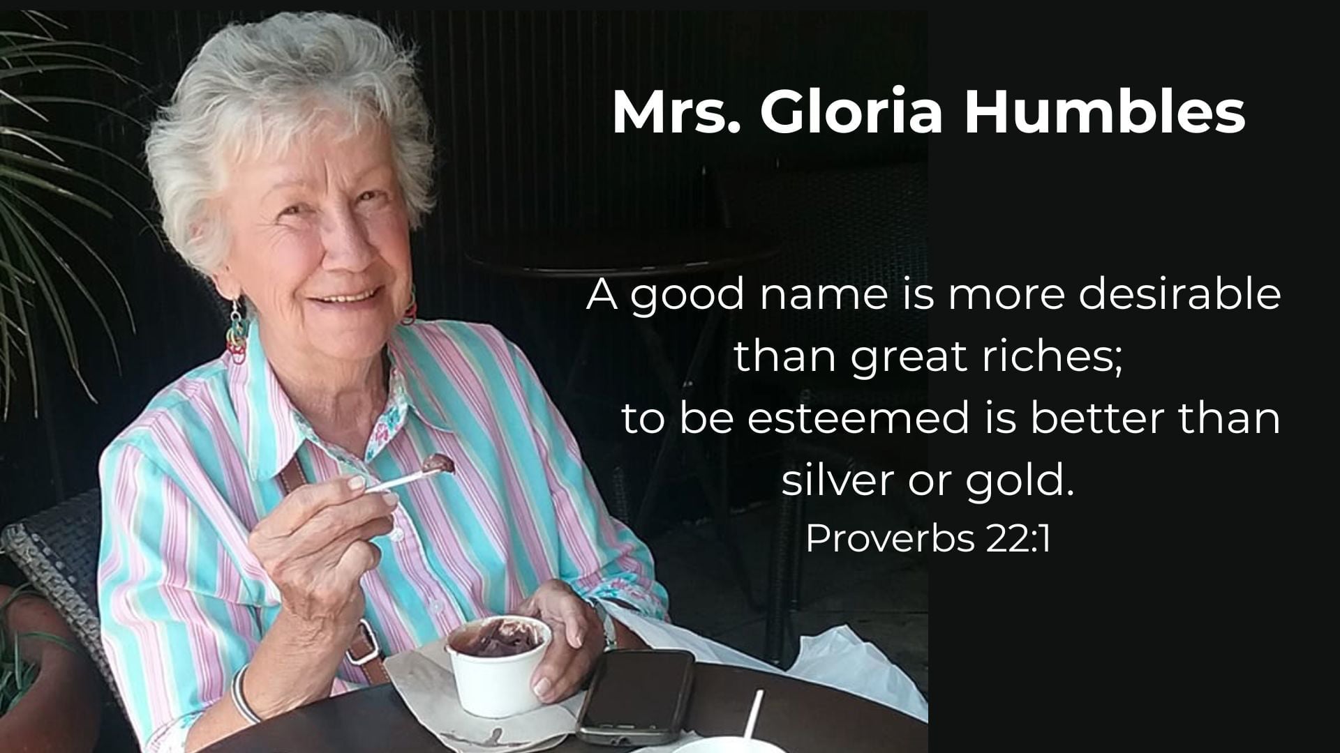 Memorial Service for Mrs Gloria Humbles | Videos & Movies on Vimeo