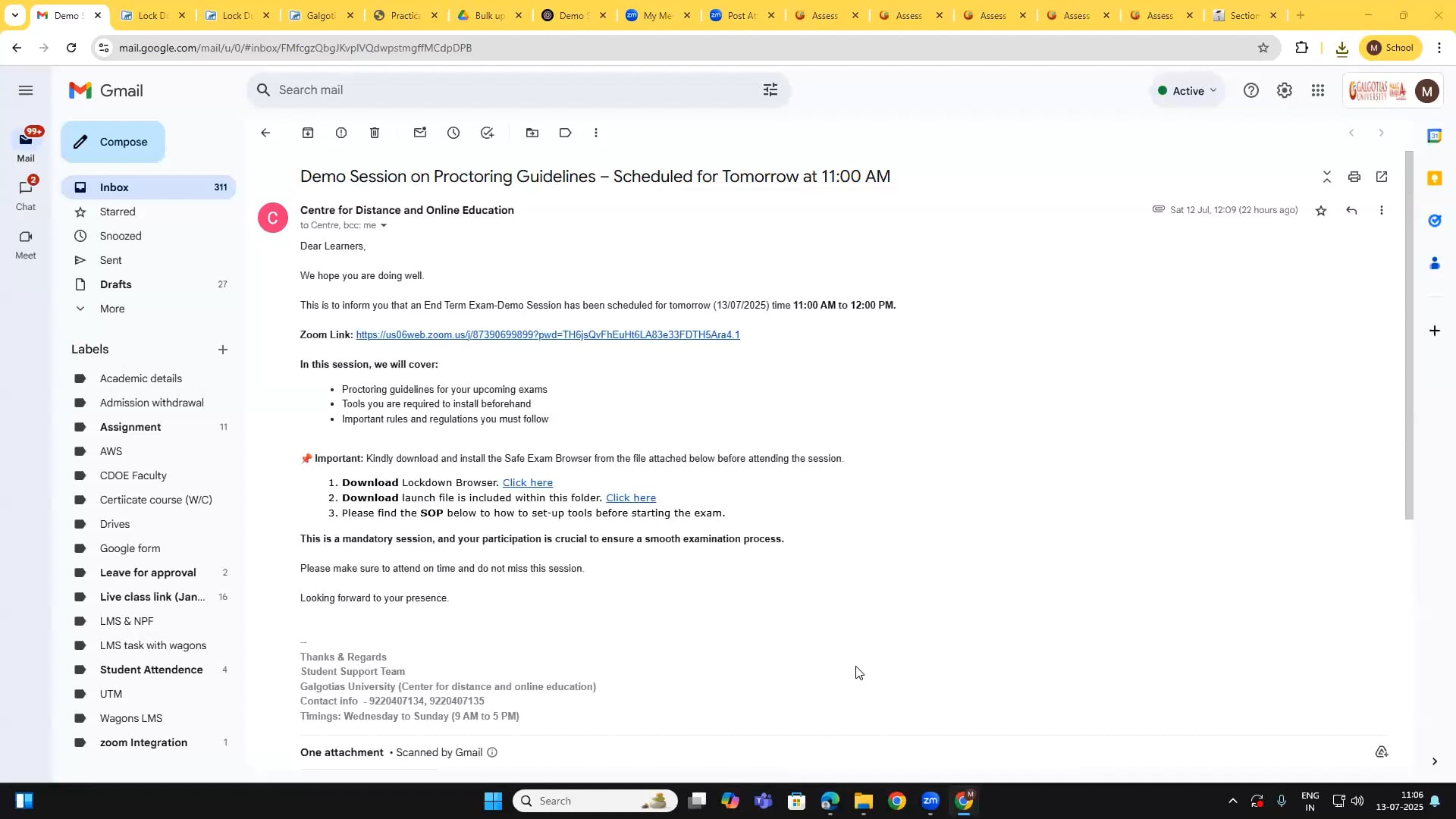 Demo Session on Proctoring Guidelines – Scheduled-