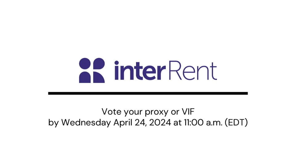 InterRent REIT - How to vote