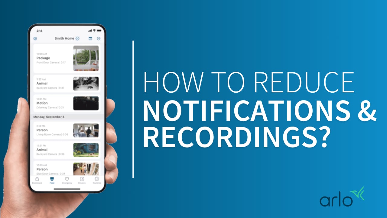 How to reduce Notifications and Recordings?
