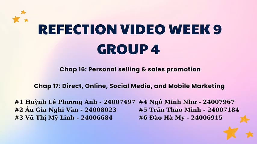 PMk1.2-May25-ISBPW -Group 4 - Reflection Video Week 9