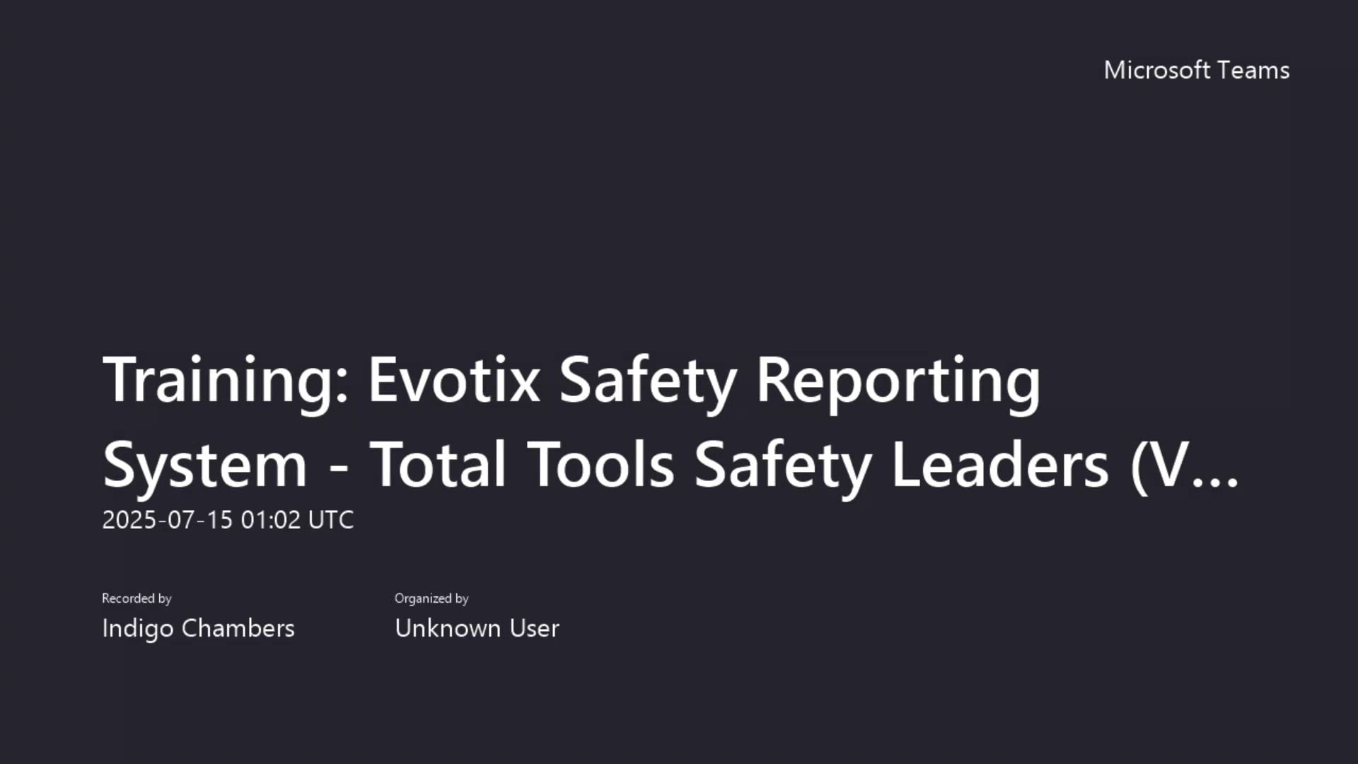 Training Evotix Safety Reporting System - Total Tools Safety Leaders ...
