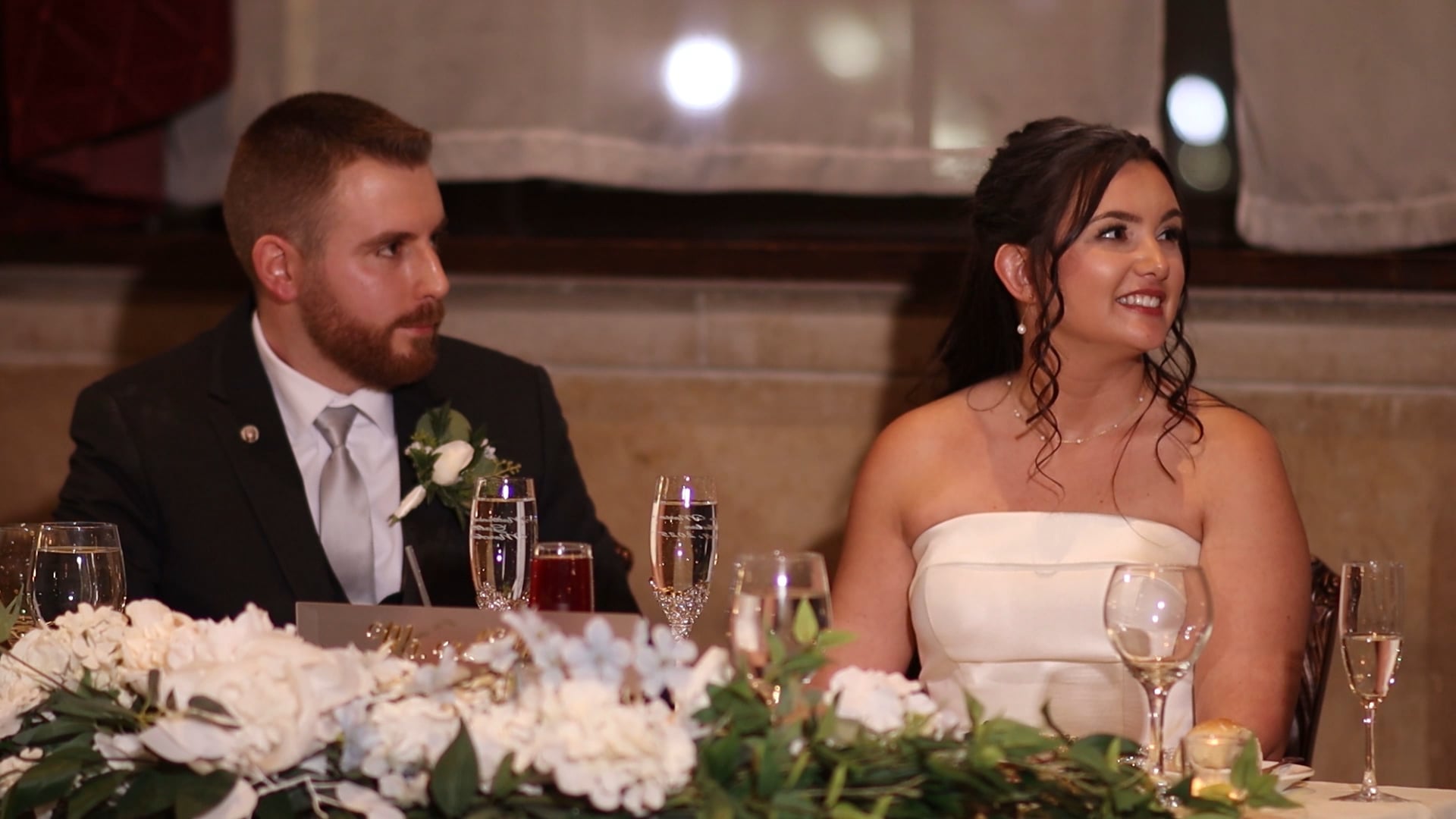 Stephanie and Matt toasts