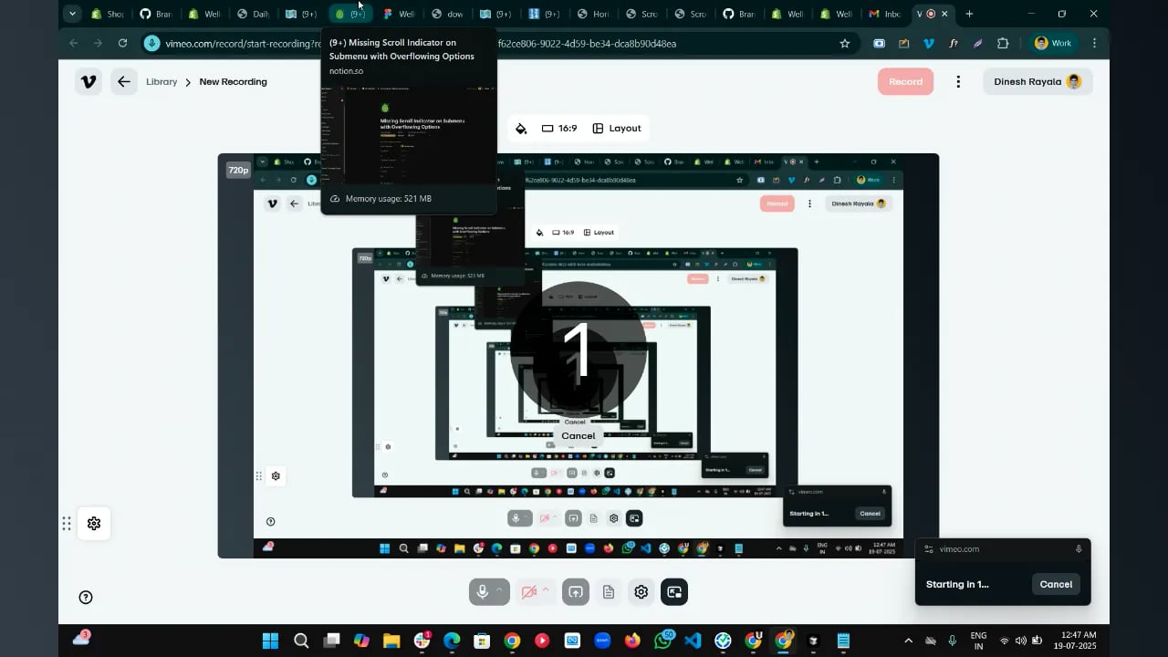 Missing Scroll Indicator on Submenu with Overflowing Options