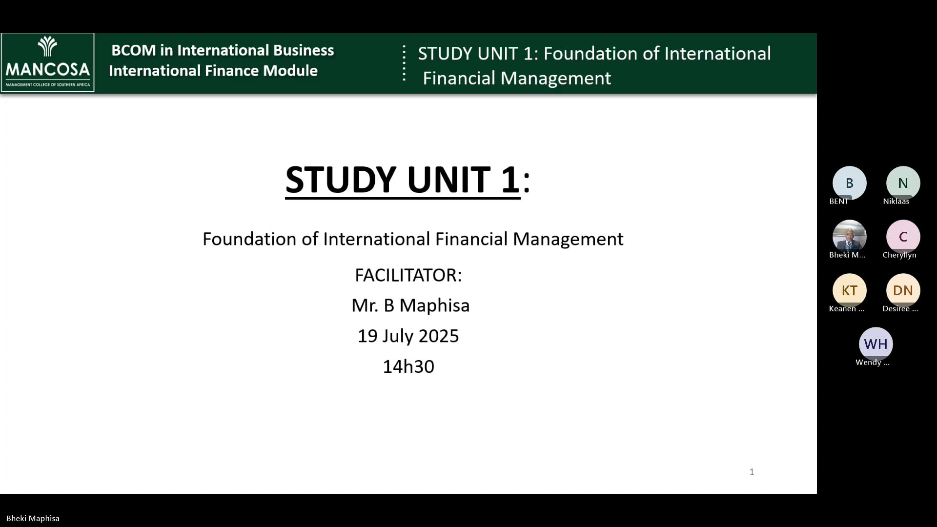 BCom (IB) - International Finance - Jan25-20250719_Webinar 1